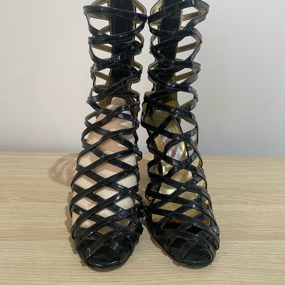 1999 Vintage Her Power Gladiator Cage Patent Leather … - Gem